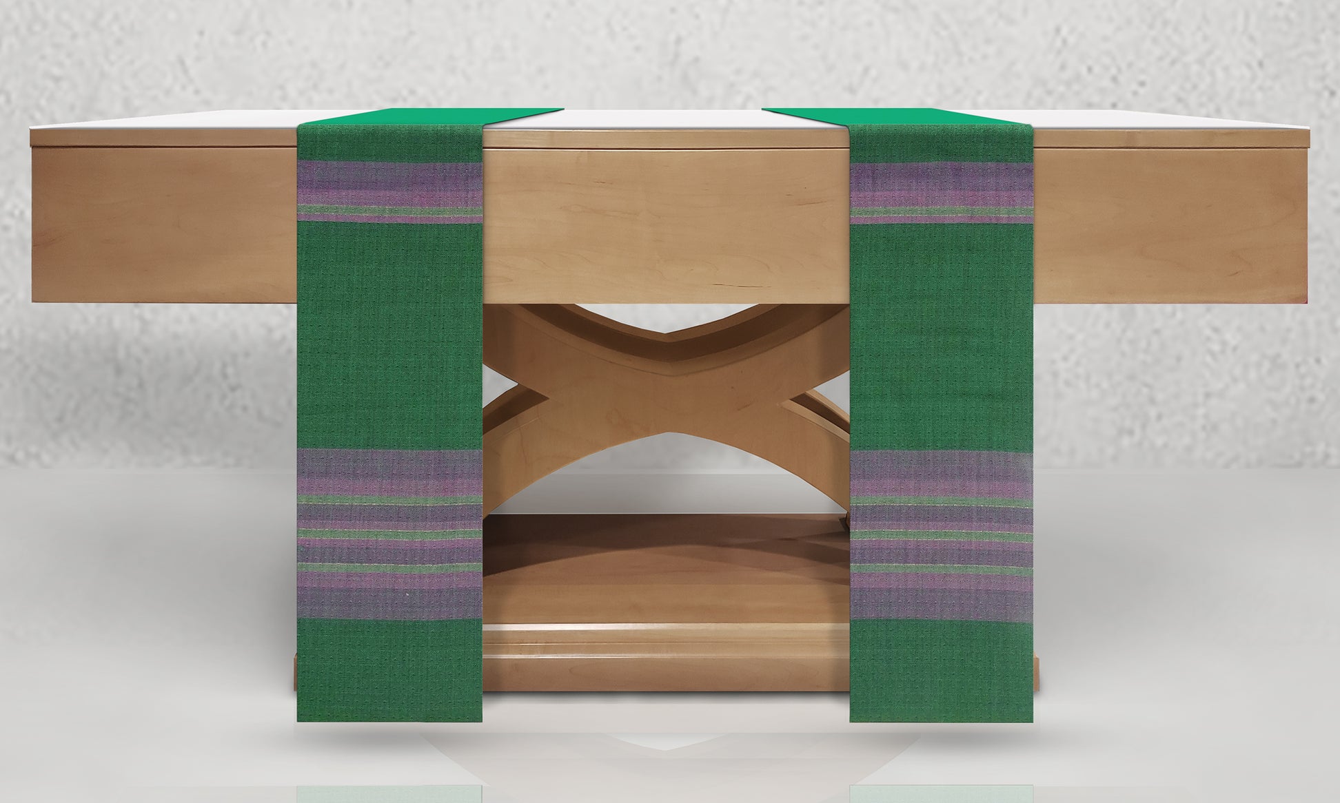 Assisi Woven Altar Scarves in Green – Maison Bouvrier